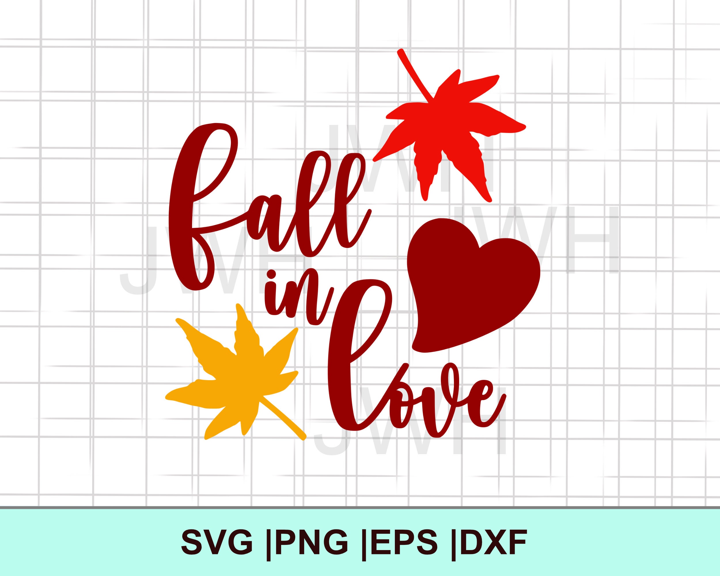 Fall Svg Fall in Love SVG PNG EPS Dxf Layer Svg Instant - Etsy