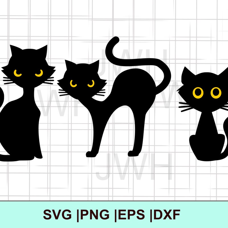 Halloween Cat Svg - Etsy