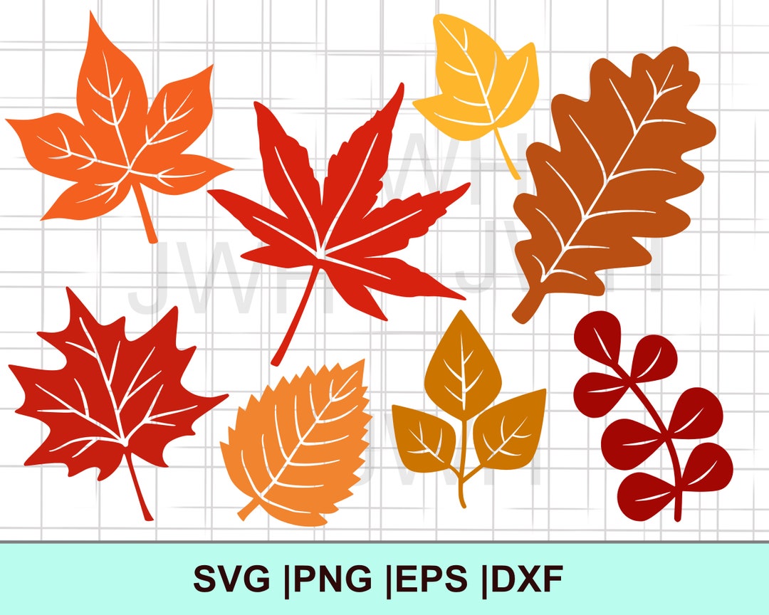 Fall Leaves SVG, PNG, EPS, Dxf, Instant Download, Autumn Leaves Svg ...