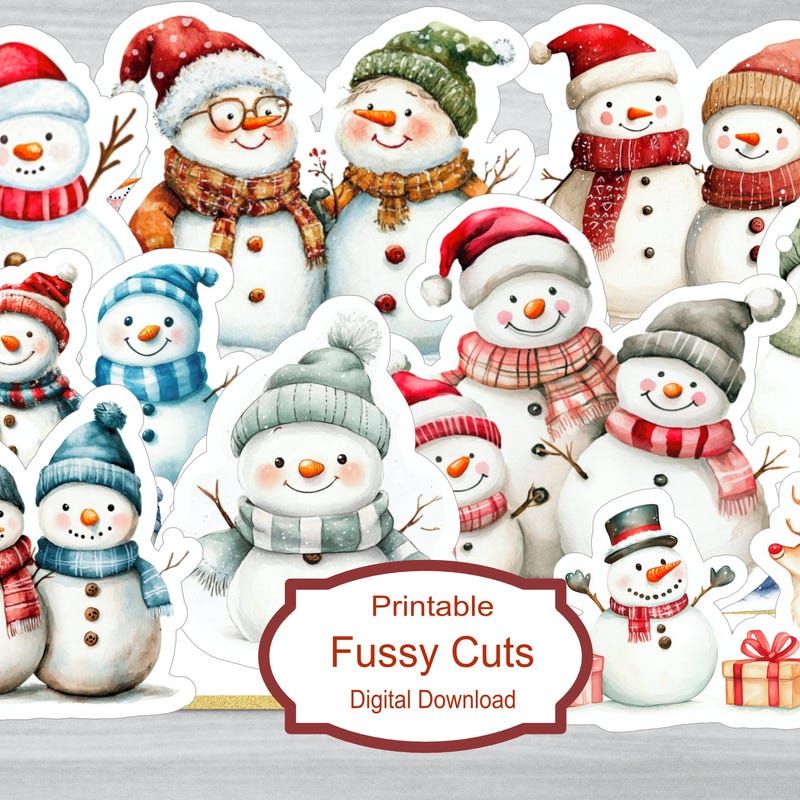 Snowmen Clip Art - Etsy