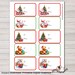 Printable Christmas Gift Tag Sticker Labels, Instant Download, Winter ...