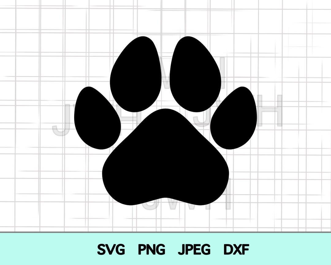 Dog Paw SVG, Pet Paw Print SVG, PNG, Dfx, Jpeg, Vector Cut File for ...