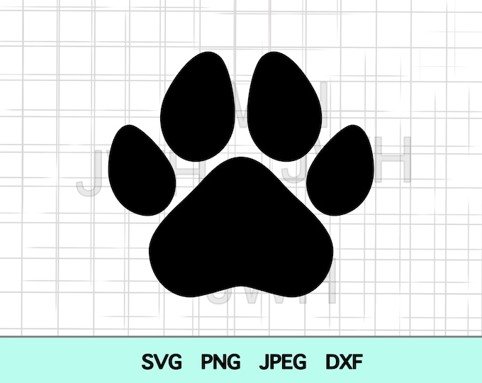 Dog Paw Print Svg. Vector Cut File, Dog Paw Cricut, Stencil, Decal ...
