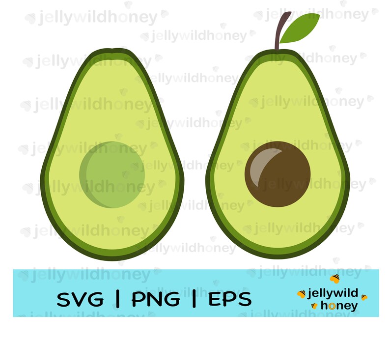 Avocado SVG PNG EPS Instant Download Avocado Bundle | Etsy