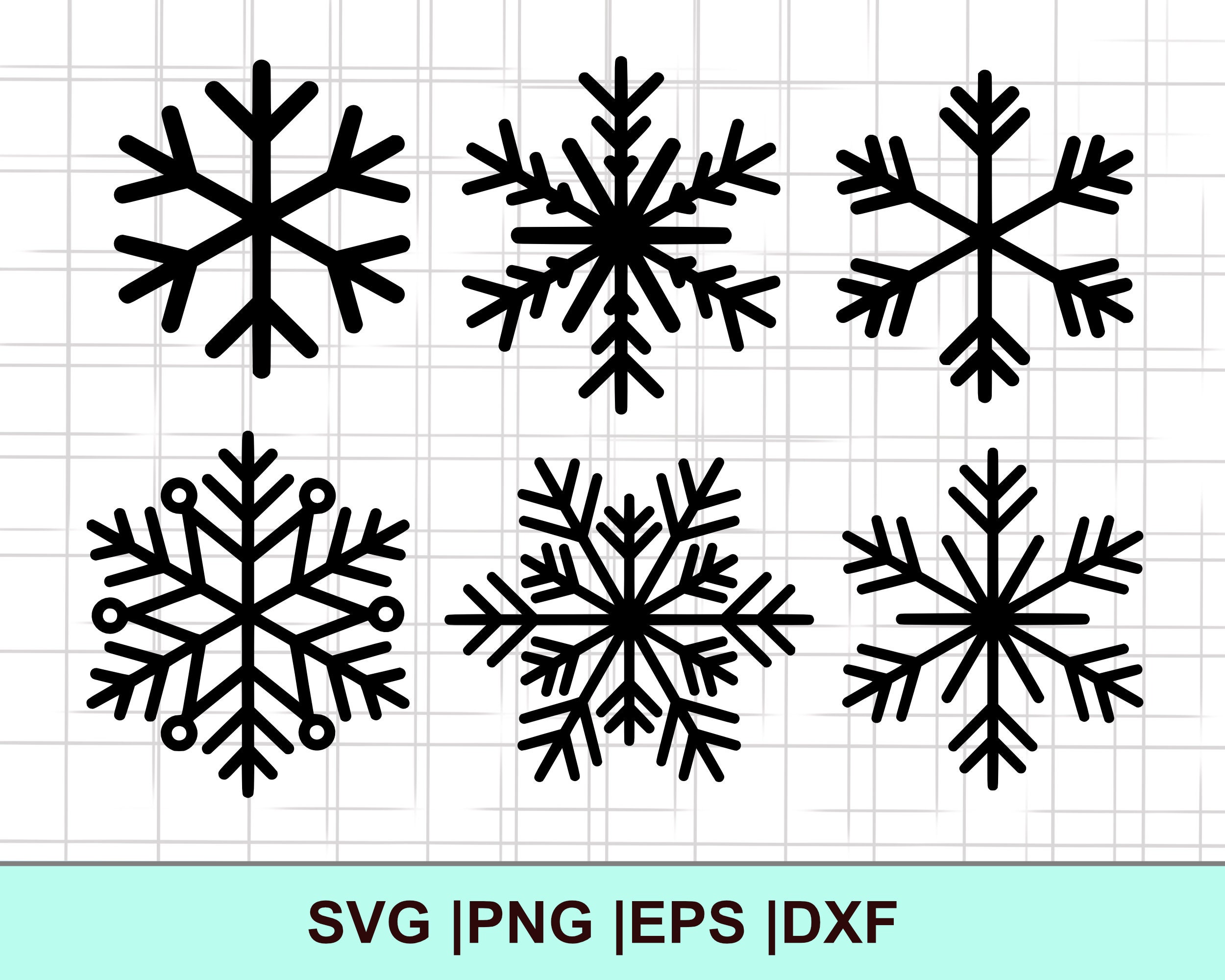 Snowflake SVG PNG EPS Dxf Instant Download Digital - Etsy