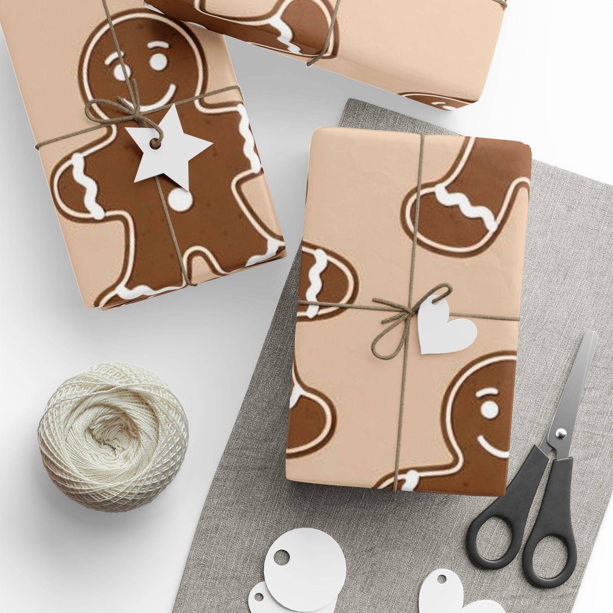 Gingerbread Man Wrapping Paper - Christmas Wrapping Paper - Etsy