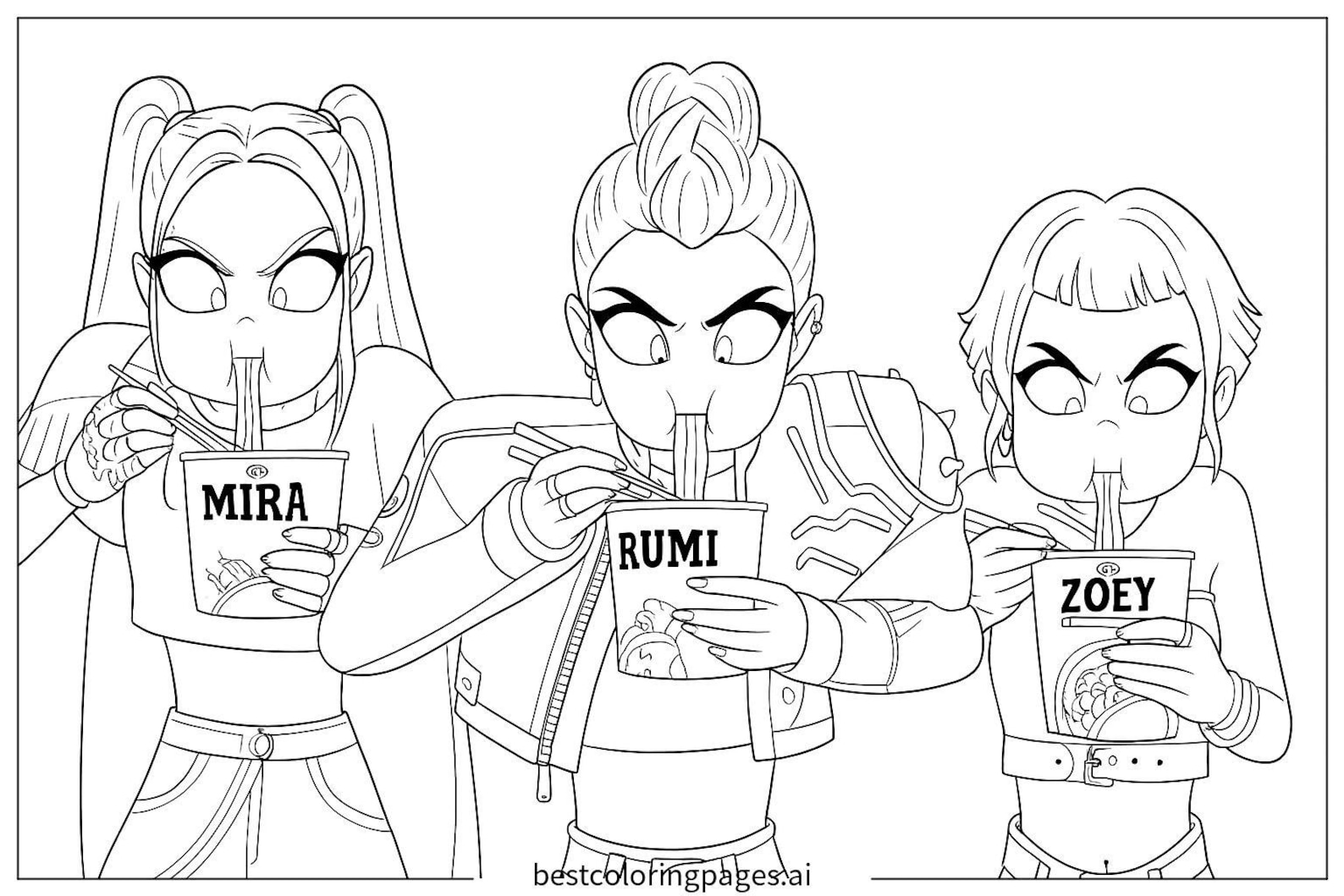Kpop Idol Coloring Page (digital Download) - Etsy Canada