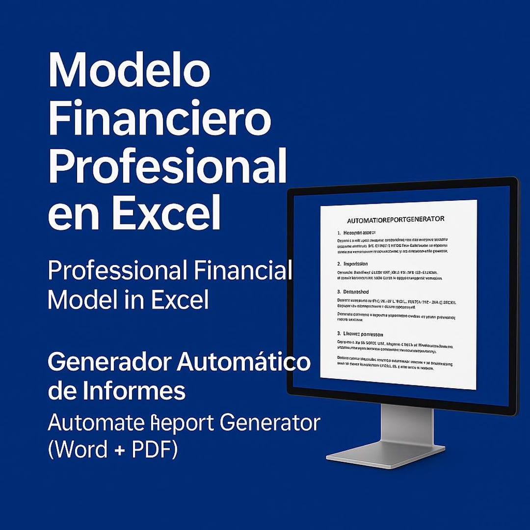 Financial Model in Excel · Professional Template With Kpis, Cash Flow ...
