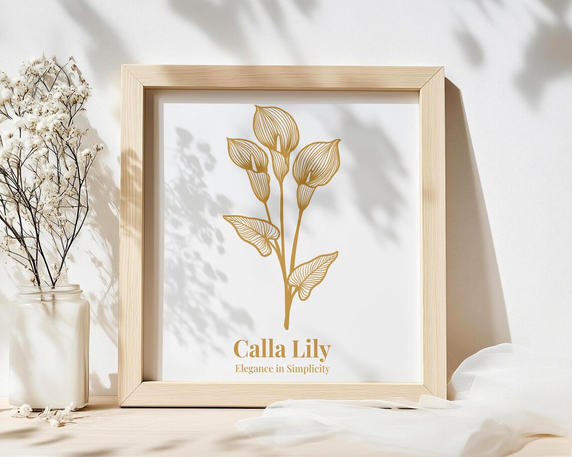 Calla Lily Line Art SVG PNG | Hand Drawn Floral Bundle | Minimalist ...