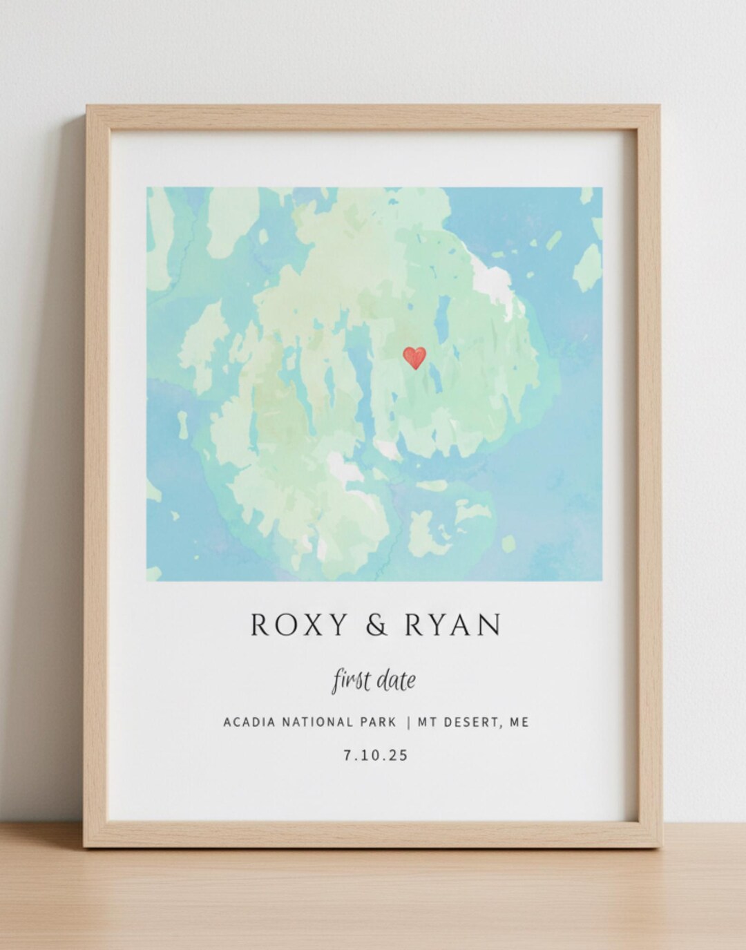 Where We Met Custom Map – First Date Location Print, Personalized Gift ...