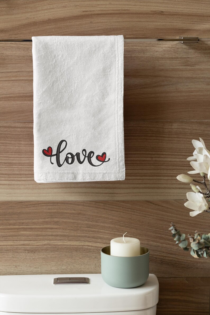 Love Word Machine Embroidery File | Valentine Text Design | Digital ...