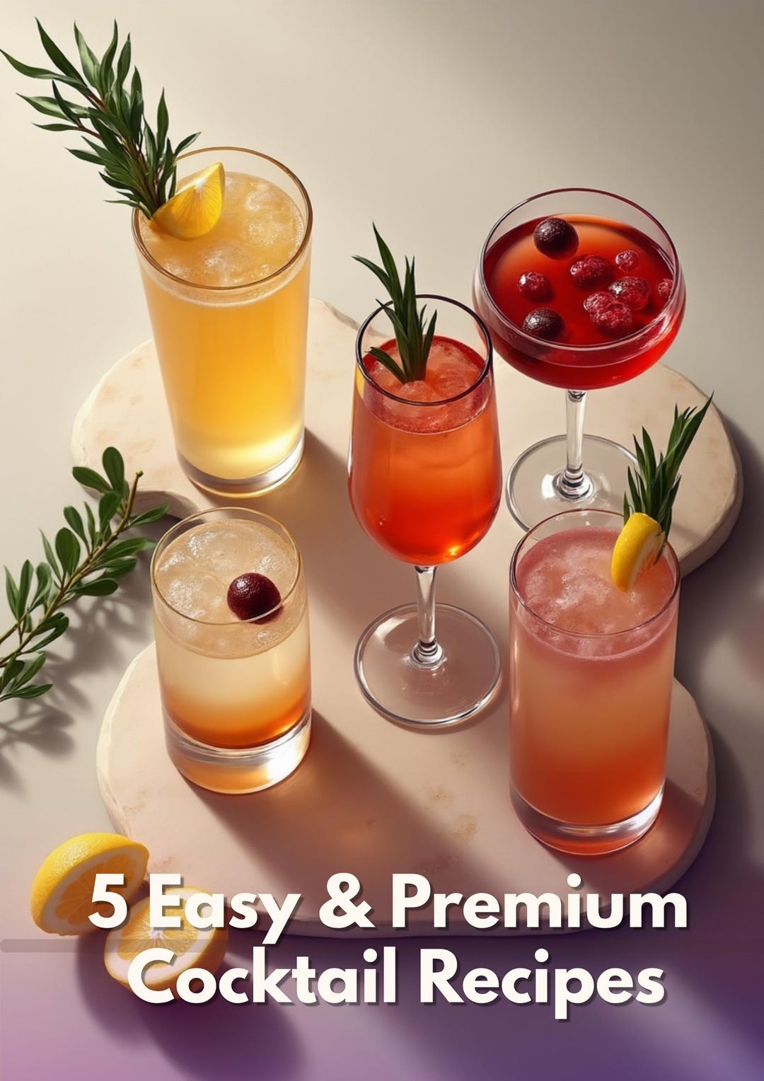 5 Cocktail Recipes | Vodka, Gin, Rum Drinks (instant Download PDF Guide ...