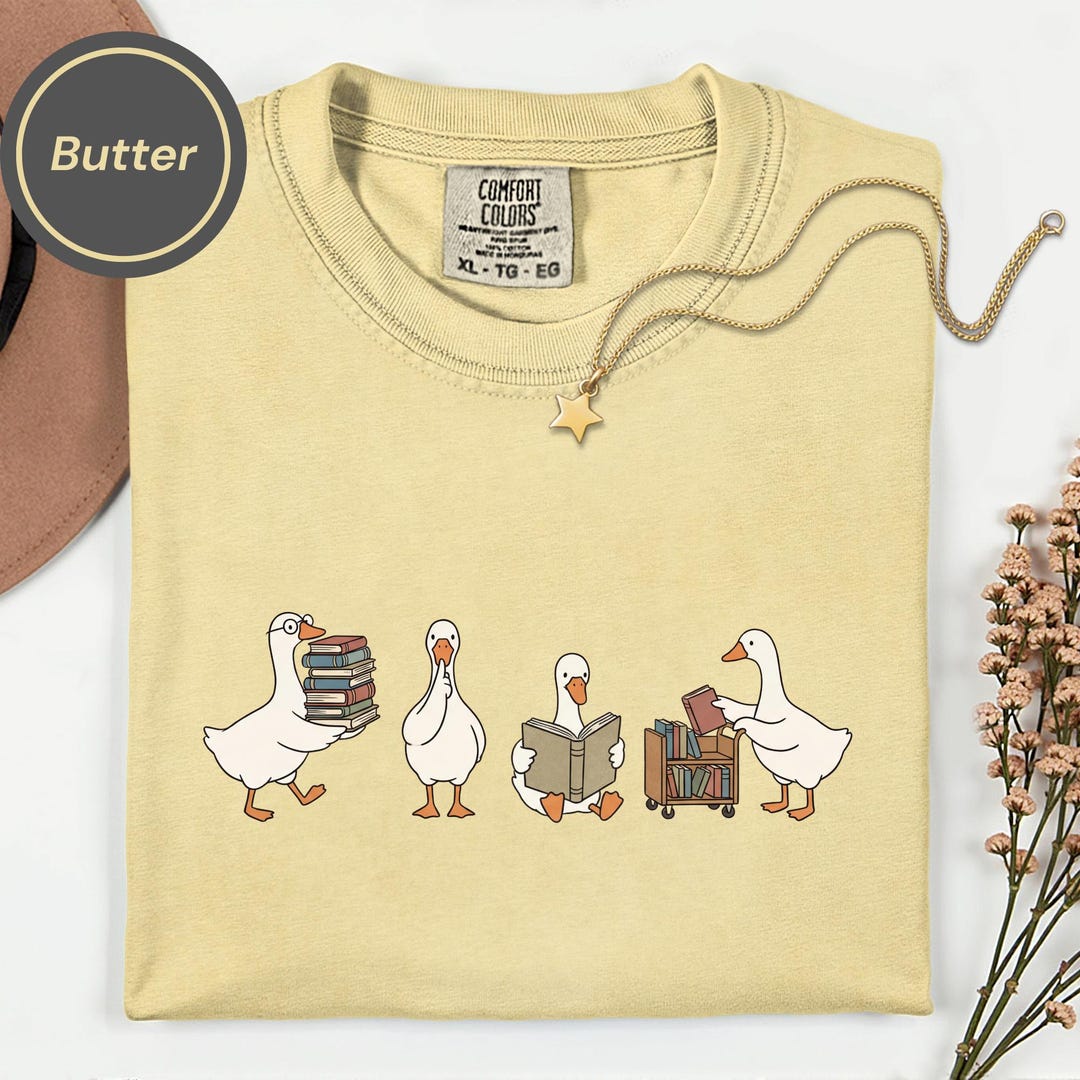 Funny Librarian Goose T-shirt, Librarian Gift, Book Lover Shirt ...