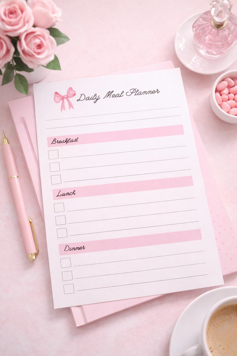 Ultimate Daily Planner Bundle Printable | Meal, Fitness & Habit Tracker ...