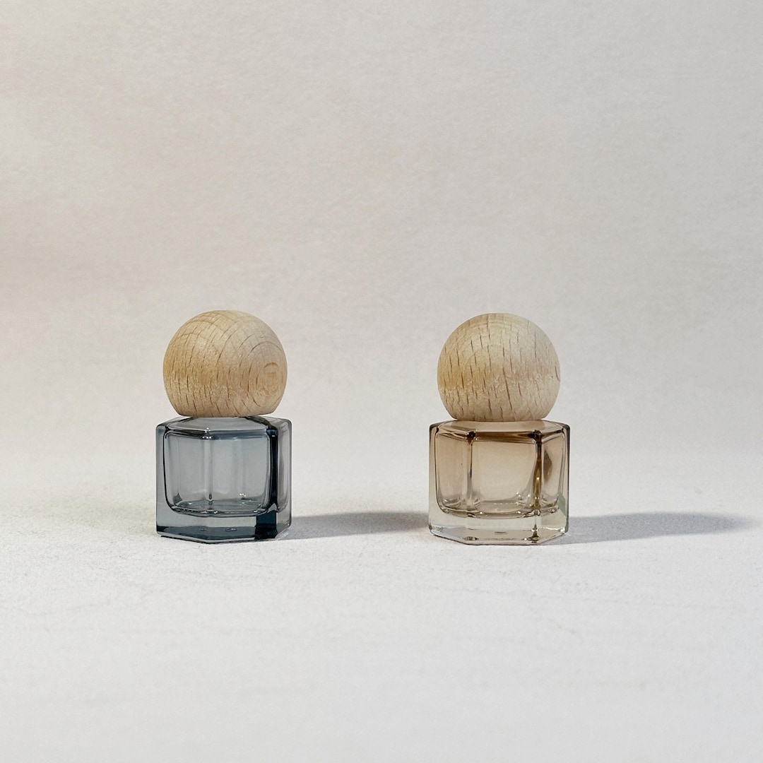 8ml Square Glass Roller Bottles With Wooden Sphere Cap & Metal Rollers ...