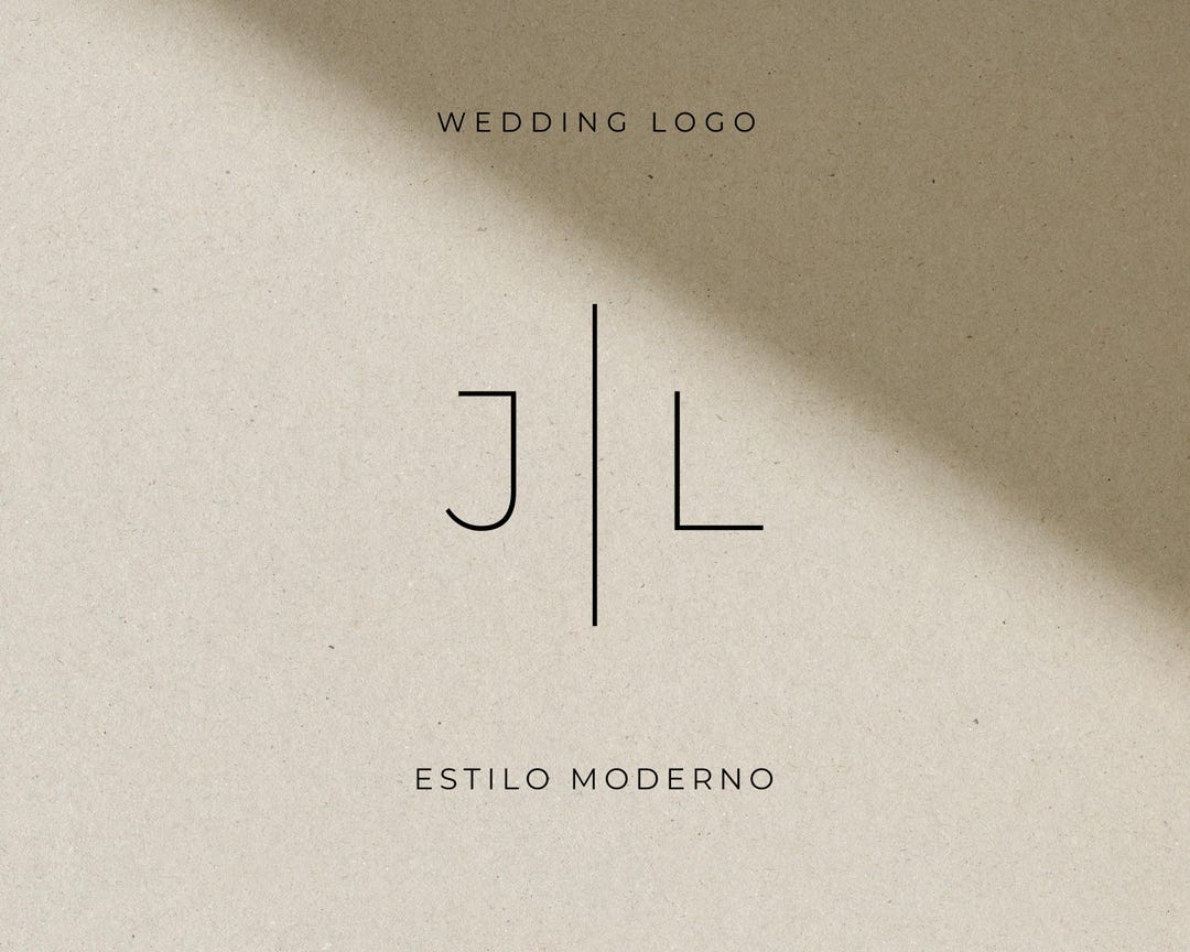 Modern Wedding Logo Design, Elegant Monogram, Wedding Branding, Digital ...