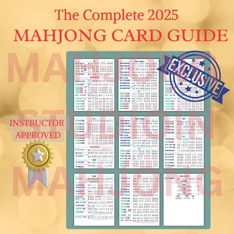 Printable 2025 Mahjong Cards - Etsy