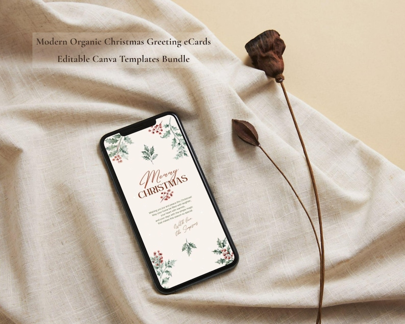 Digital Animated Christmas Card Set • Xmas Phone E-card Bundle ...