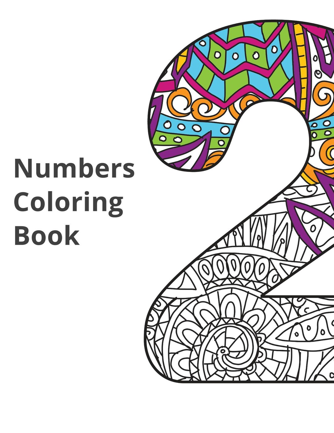 Numbers Coloring Book: Fun, Relaxing Pages for All Ages (PDF Pattern ...