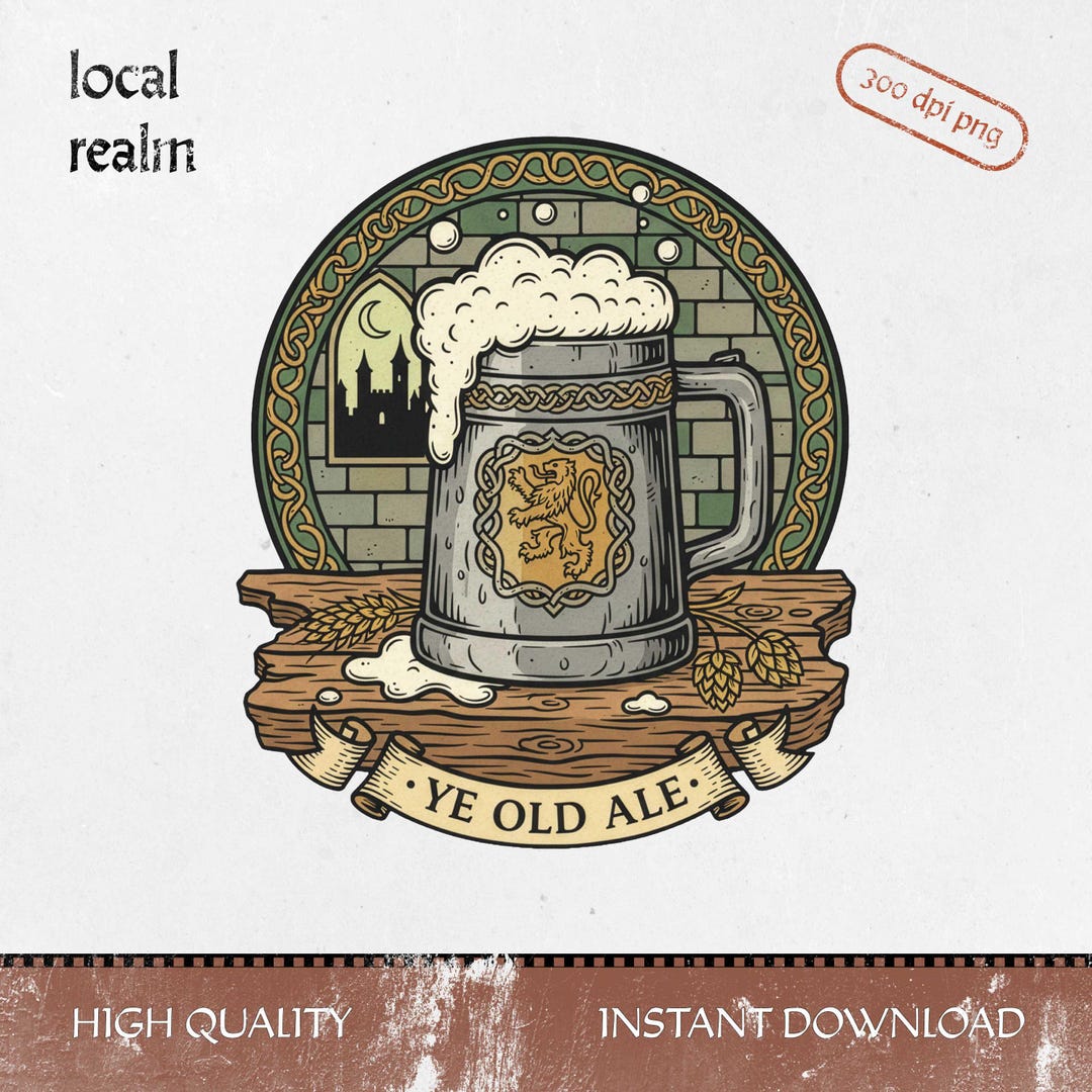 Medieval Beer Mug PNG - Fantasy Tavern Shirt Design - Renaissance Faire ...