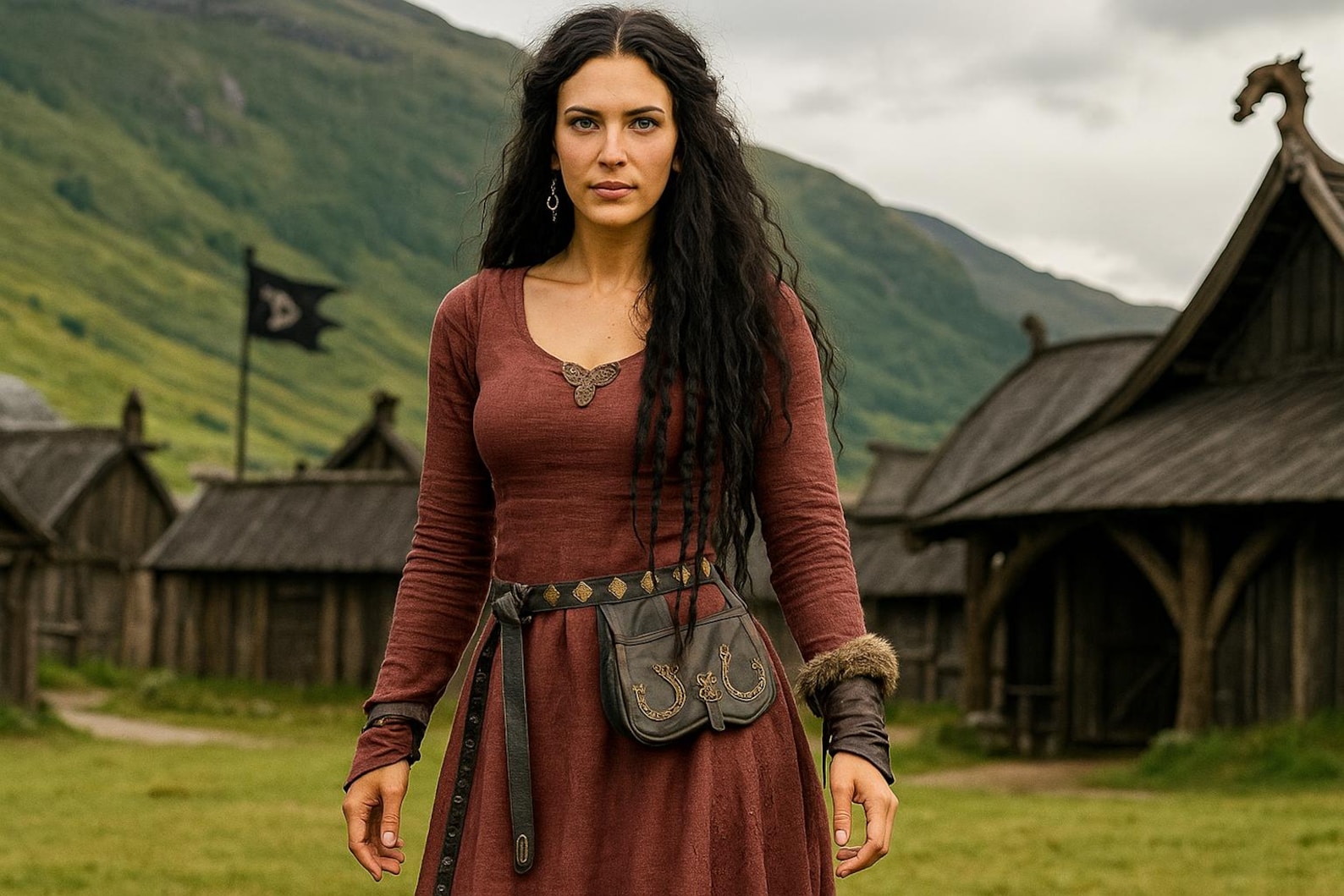 Renaissance Maxi Dress Viking Medieval Dress (perfect for Cosplays ...