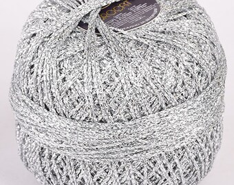 Silver Metallic Yarn | Etsy