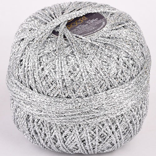 Silver Metallic Brocade Yarn Lurex Lame Glitter Sparkling - Etsy Canada