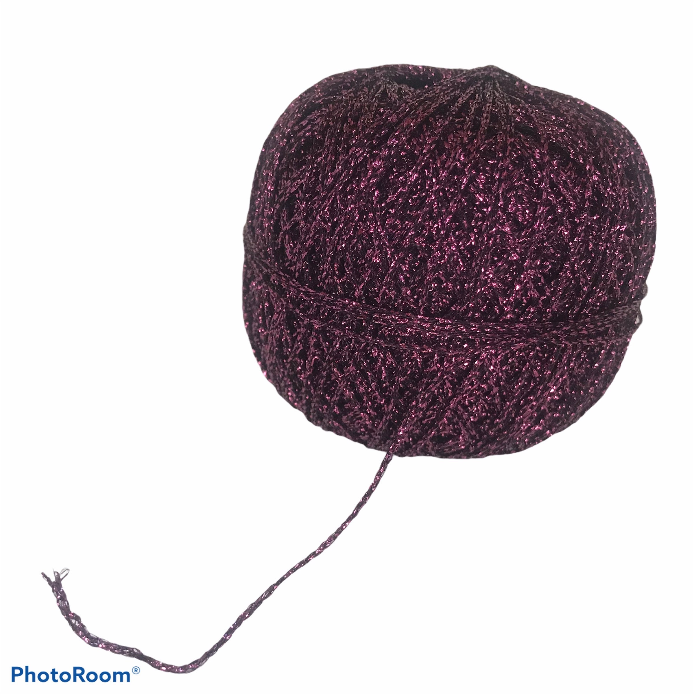 Wine Red Color Metallic Brocade Yarn Dark Red Glitter Lurex | Etsy