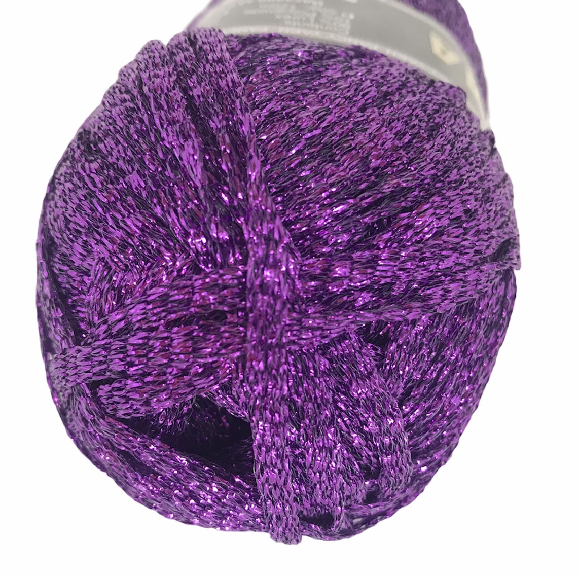Dark Purple Metallic Ribbon Yarn Glitter Sparkling Lurex - Etsy