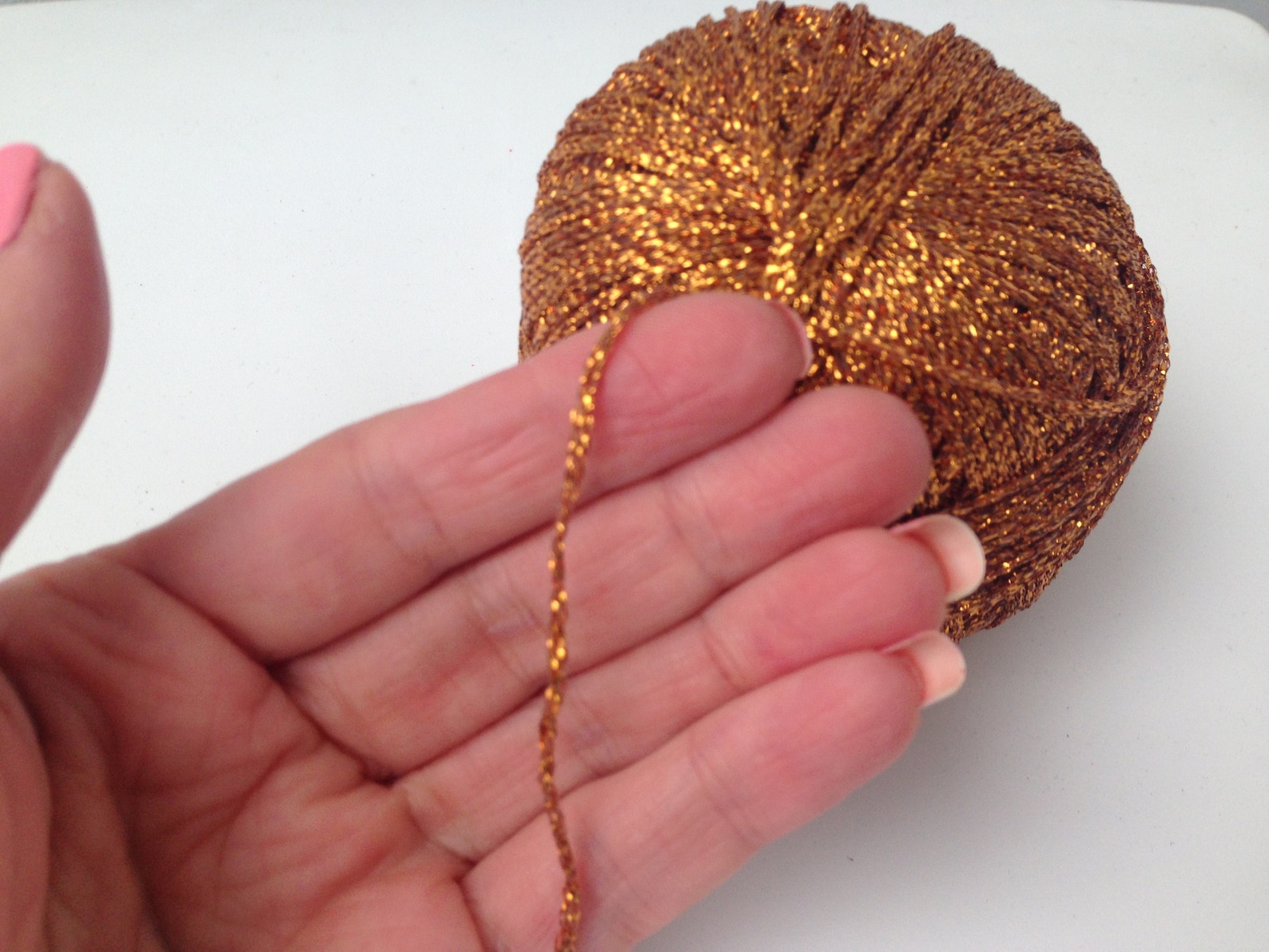 Copper Gold Metallic Yarn Bronze Glitter Lurex Sparkle - Etsy