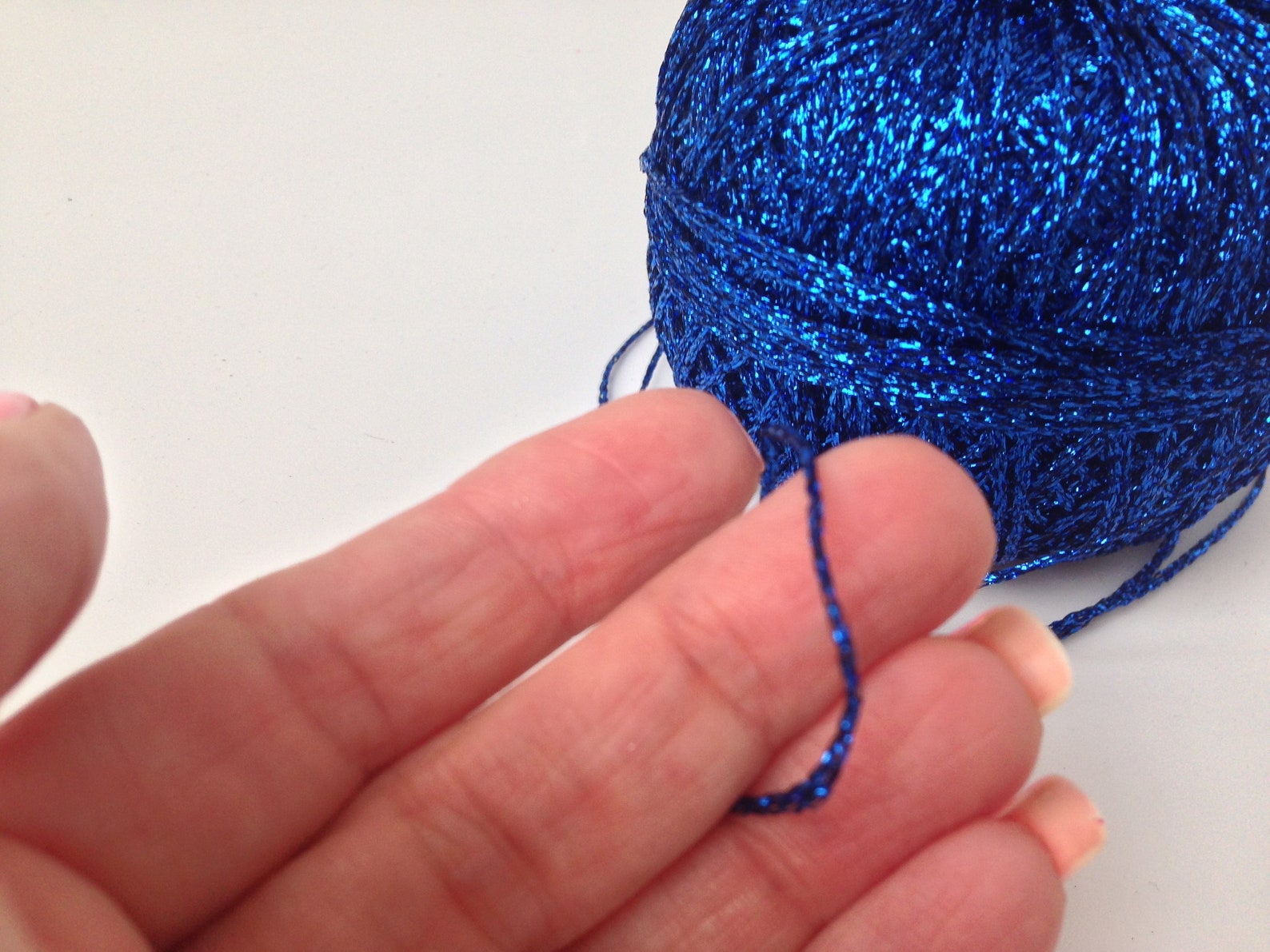 Royal Blue Metallic Yarn Turkish Dark Blue Lame Lurex Yarn - Etsy