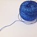Royal Blue Metallic Yarn, Turkish Dark Blue Lame Lurex Yarn, Glitz ...
