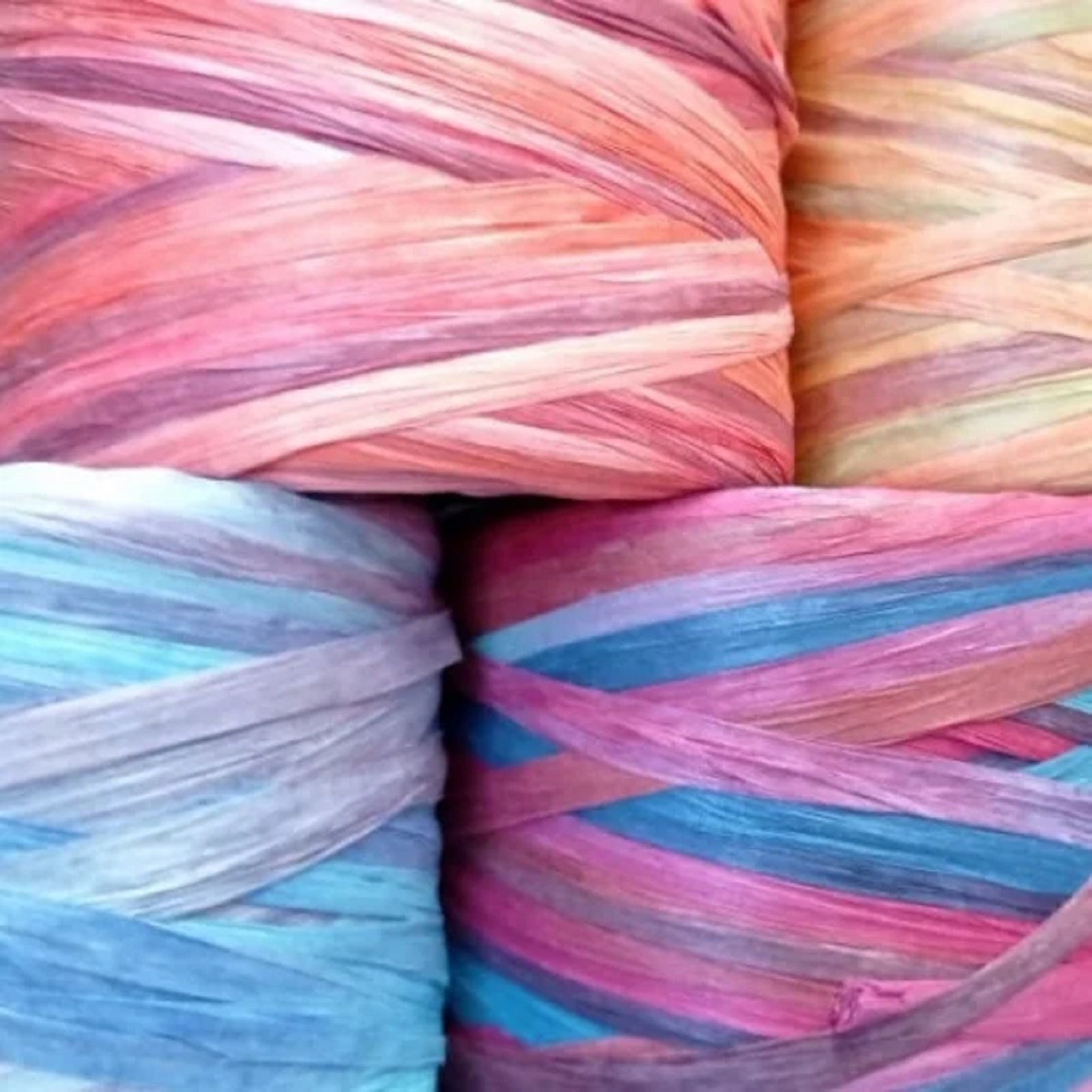 Paper 5 Mm Ribbon Raffia Crochet Yarn Cellulose Yarn for - Etsy