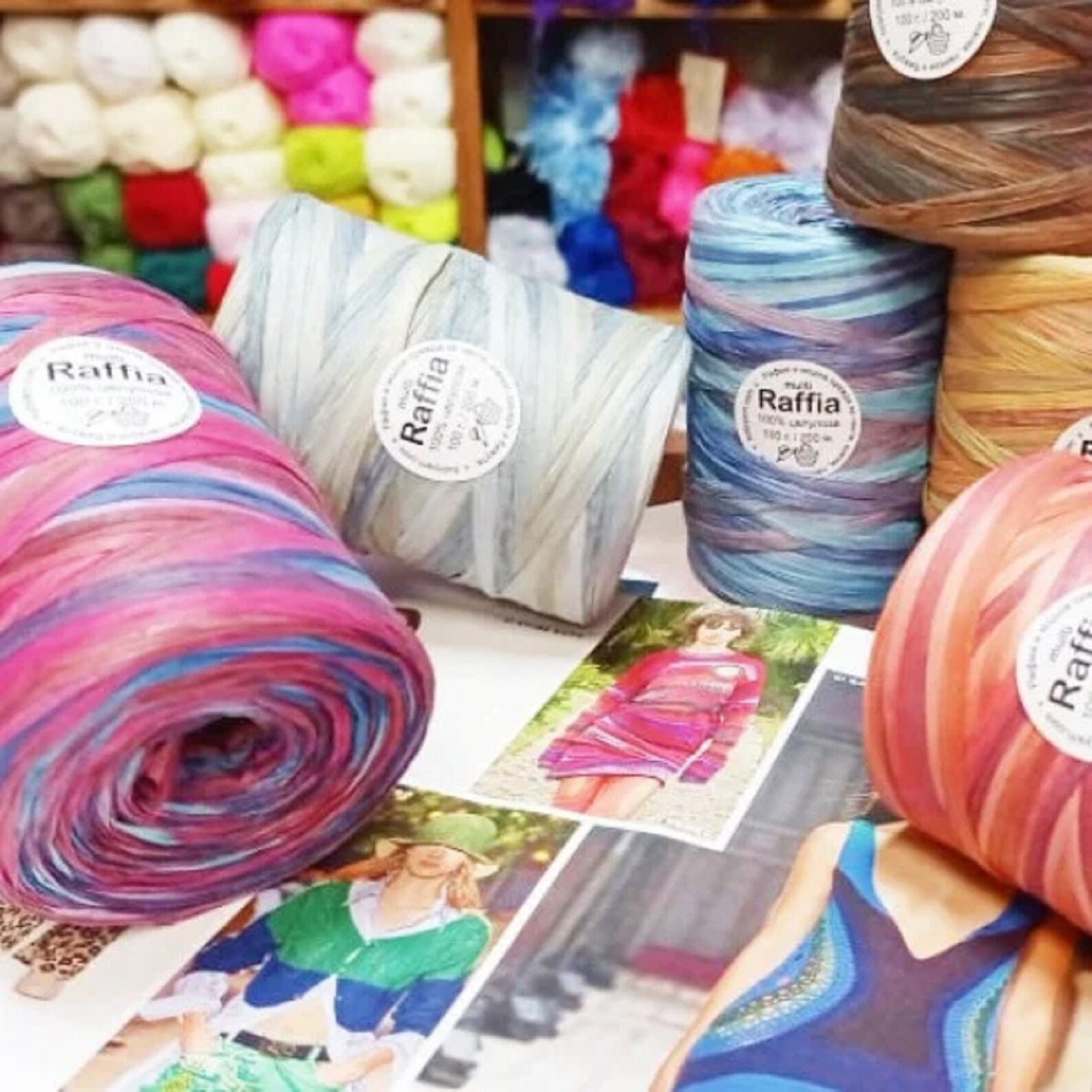 Paper 5 Mm Ribbon Raffia Crochet Yarn Cellulose Yarn for - Etsy