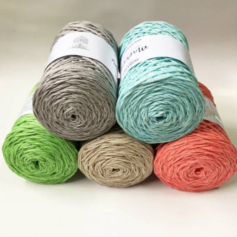 2 Mm Macrame Cotton Cord Rope Yarn for Crocheting Bags Home - Etsy