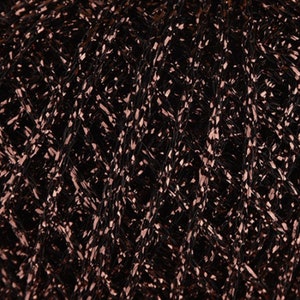 Chocolate Dark Brown Metallic Brocade Yarn, Lame Lurex Glitter Glitz ...