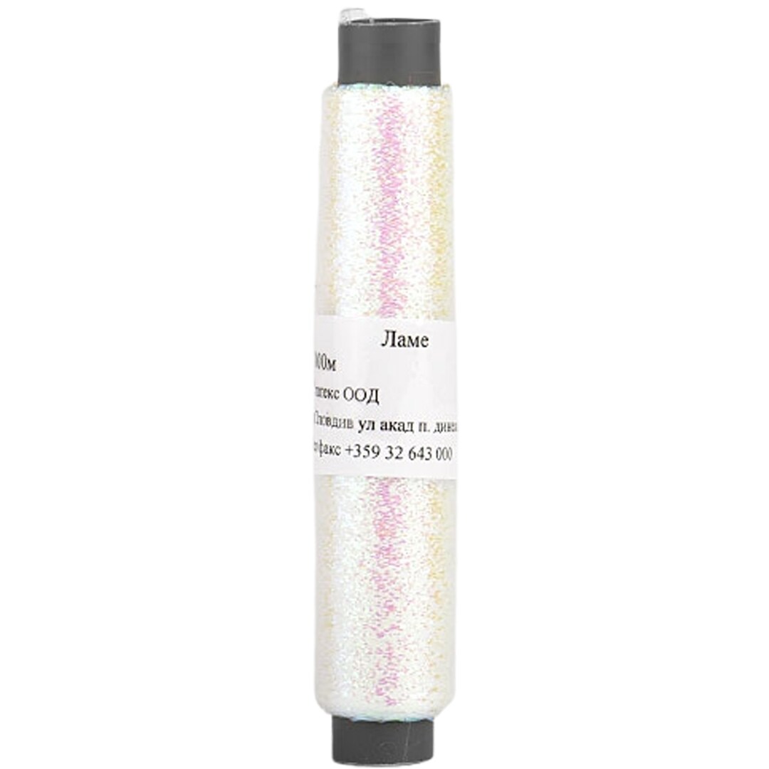 Ultra-fine White Opalescent Metallic Lame Thread – Carry-along Thread ...