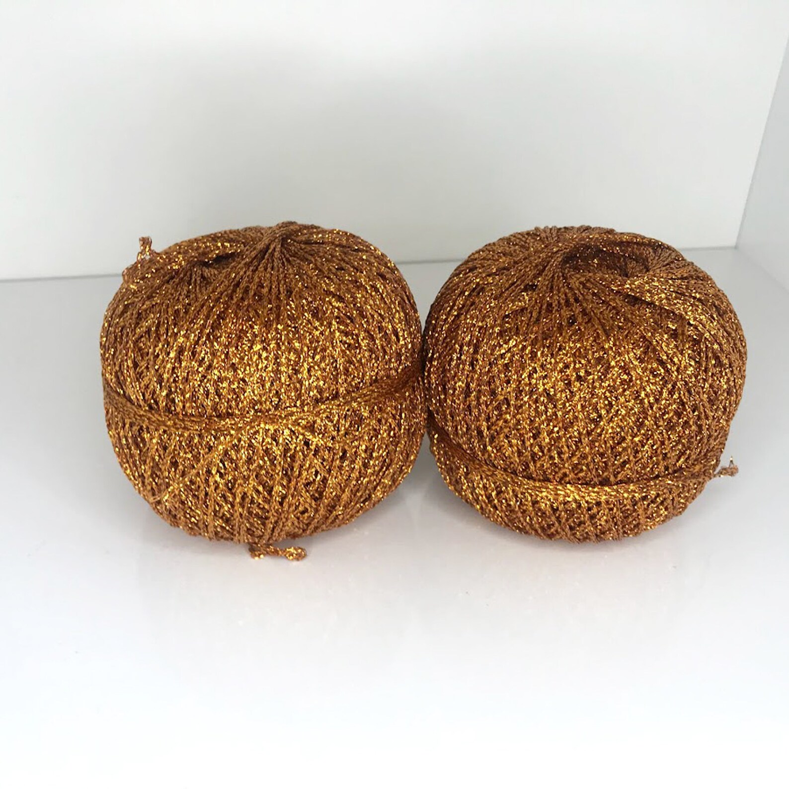 Copper Gold Metallic Yarn Bronze Glitter Lurex Sparkle - Etsy