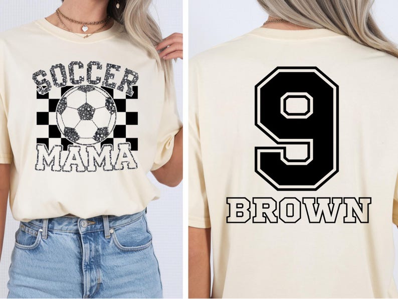 Glitter Soccer Mom Shirt, Custom Soccer Mom Shirt, Personalized Player ...