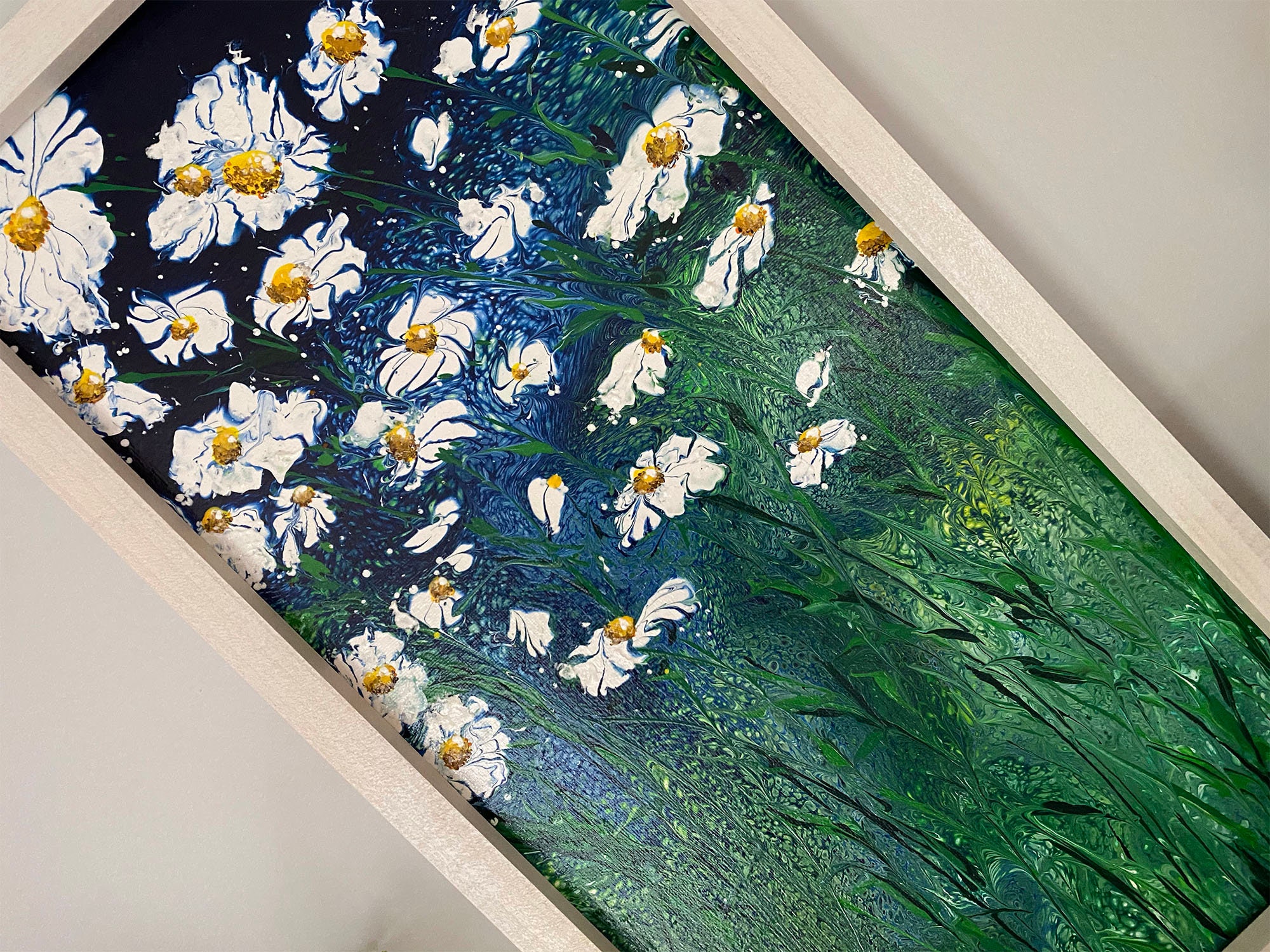 Daisy Painting |acrylic Daisy Painting |floral Art Canvas|field of ...