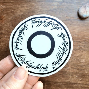 The One Ring Sticker Lord of the Rings Movie Fanart Waterproof Art ...