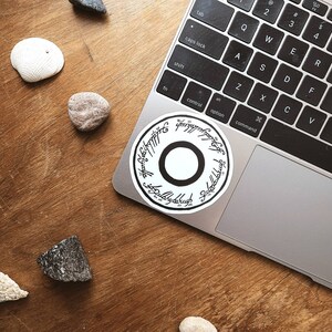 The One Ring Sticker Lord of the Rings Movie Fanart Waterproof Art ...