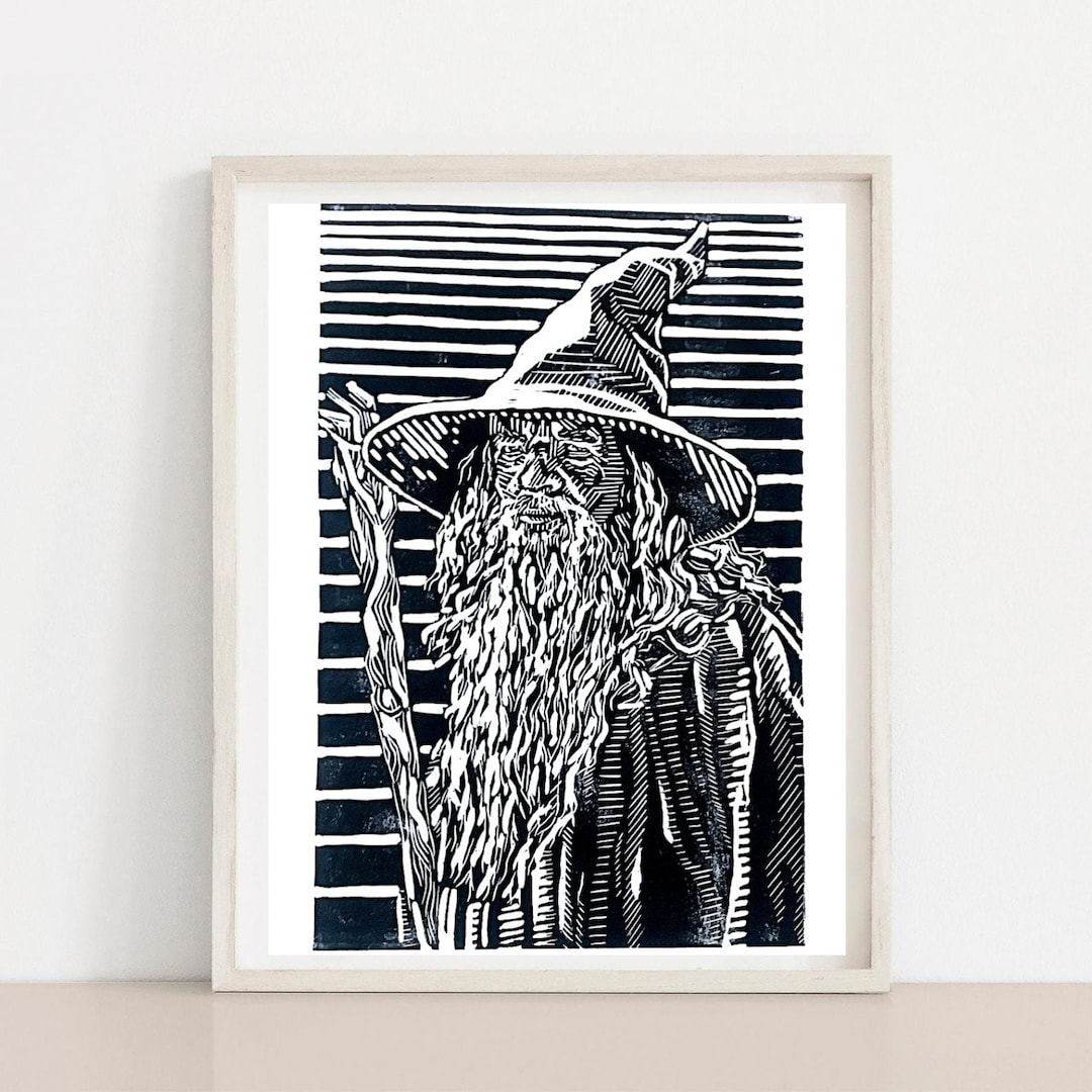 Gandalf Fanart Portrait - Lord of the Rings Wizard Wise Guy- Art Print ...