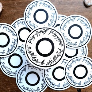 The One Ring Sticker Lord of the Rings Movie Fanart Waterproof Art ...