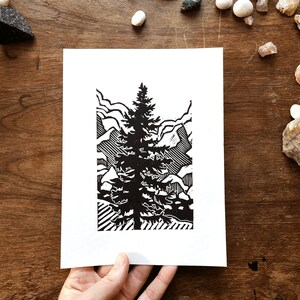 Dream Tree Print- Abstract Nature Tree Portrait Design - Art Print ...