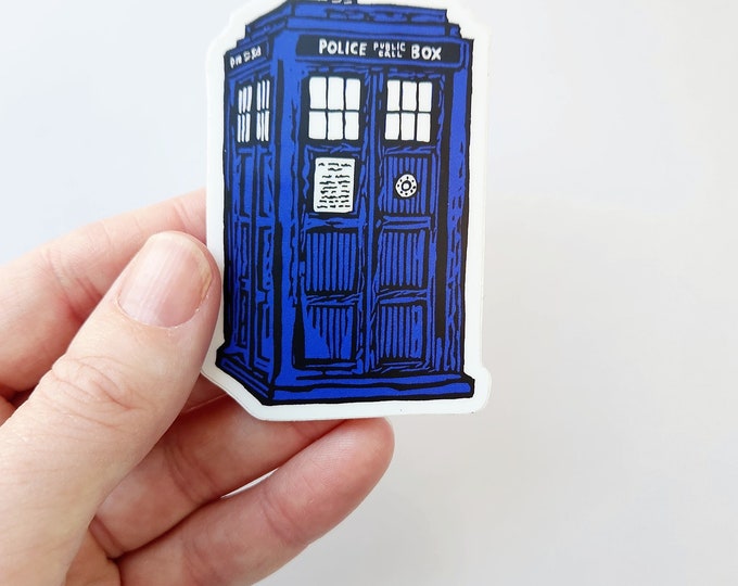Tardis Sticker - Doctor Who Fanart Design- Waterproof Art Sticker ...