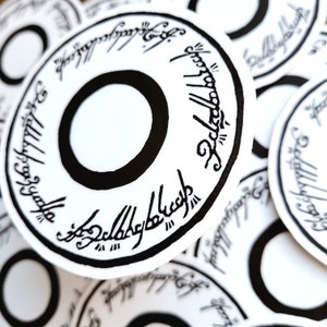The One Ring Sticker Lord of the Rings Movie Fanart Waterproof Art ...