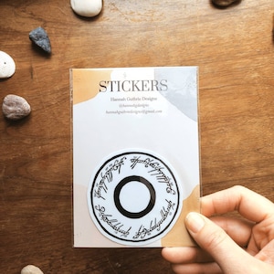 The One Ring Sticker Lord of the Rings Movie Fanart Waterproof Art ...