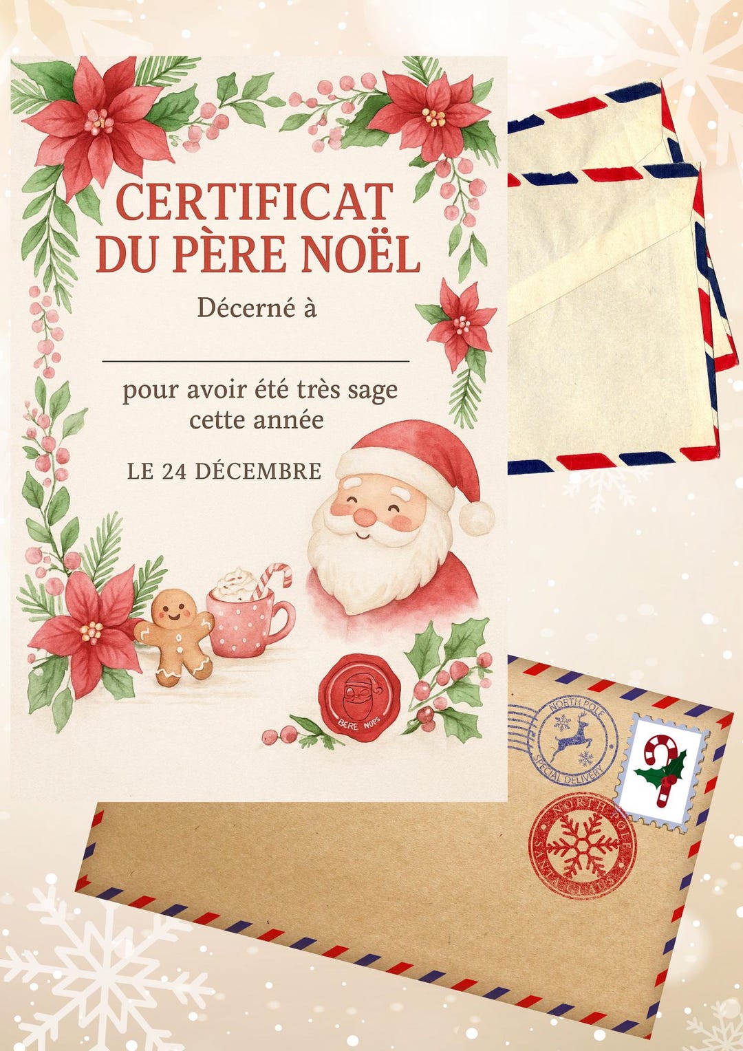 Santa's Reply - Printable Christmas Letter - Instant Digital Download ...