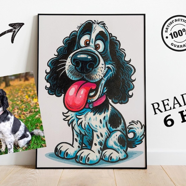 Cat Cartoon Portrait - Etsy